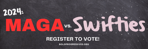 2024: MAGA vs. Swifties: Register to Vote! Sticker – Progressive Change ...